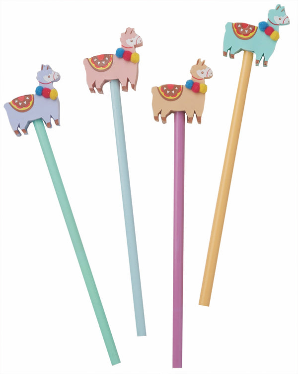 Llama Eraser & Pencil Set, 4 Pack - Streamline Imagined Retail