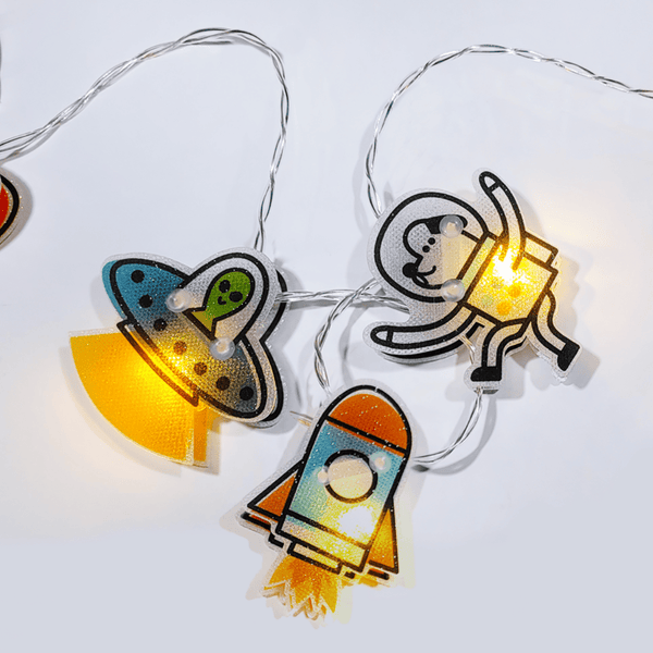 Outer Space String Lights, 10 Warm White LED, 71'' Long - Streamline ...